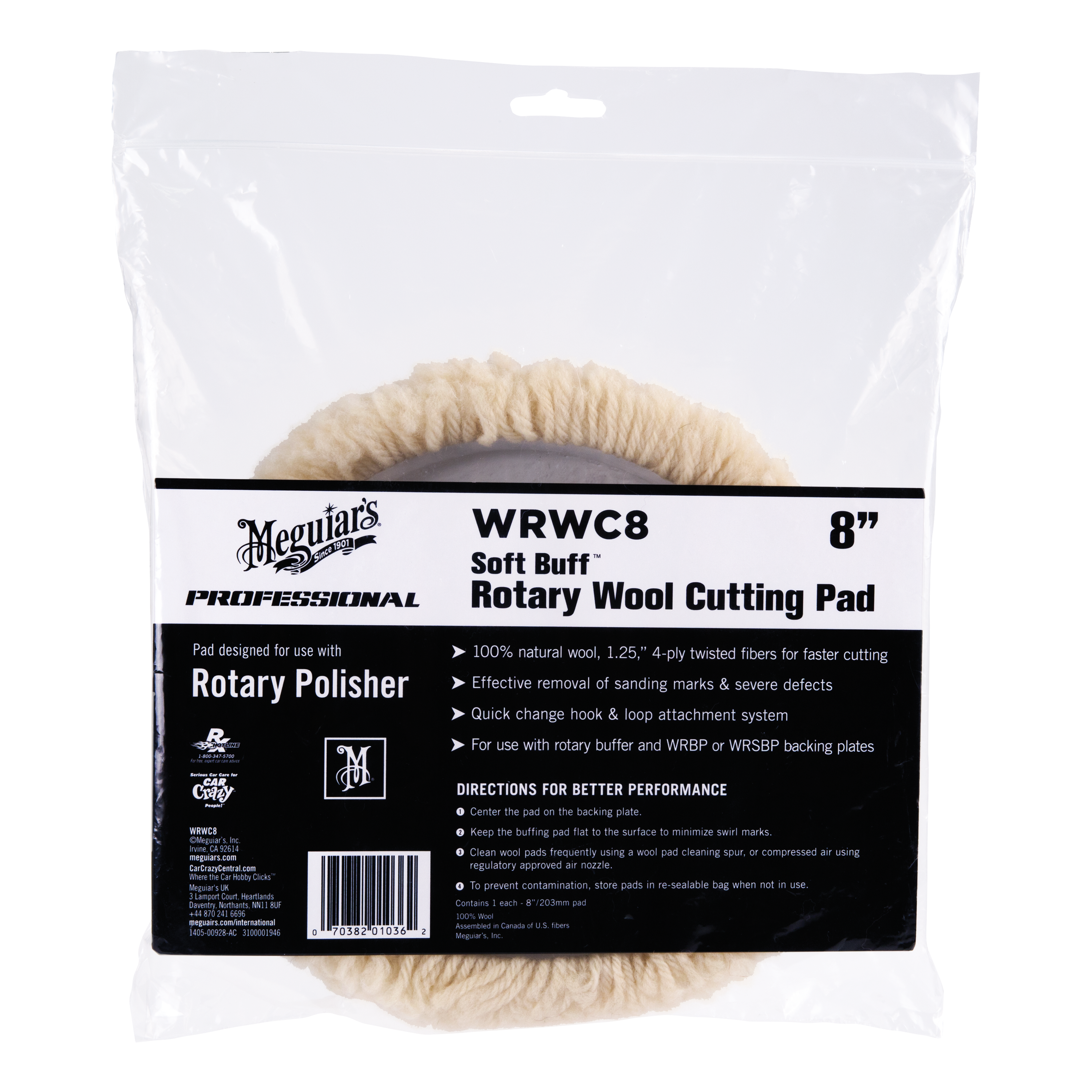 Meguiar's Soft Buff Rotary Wool Cutting Pad – The Detail Culture